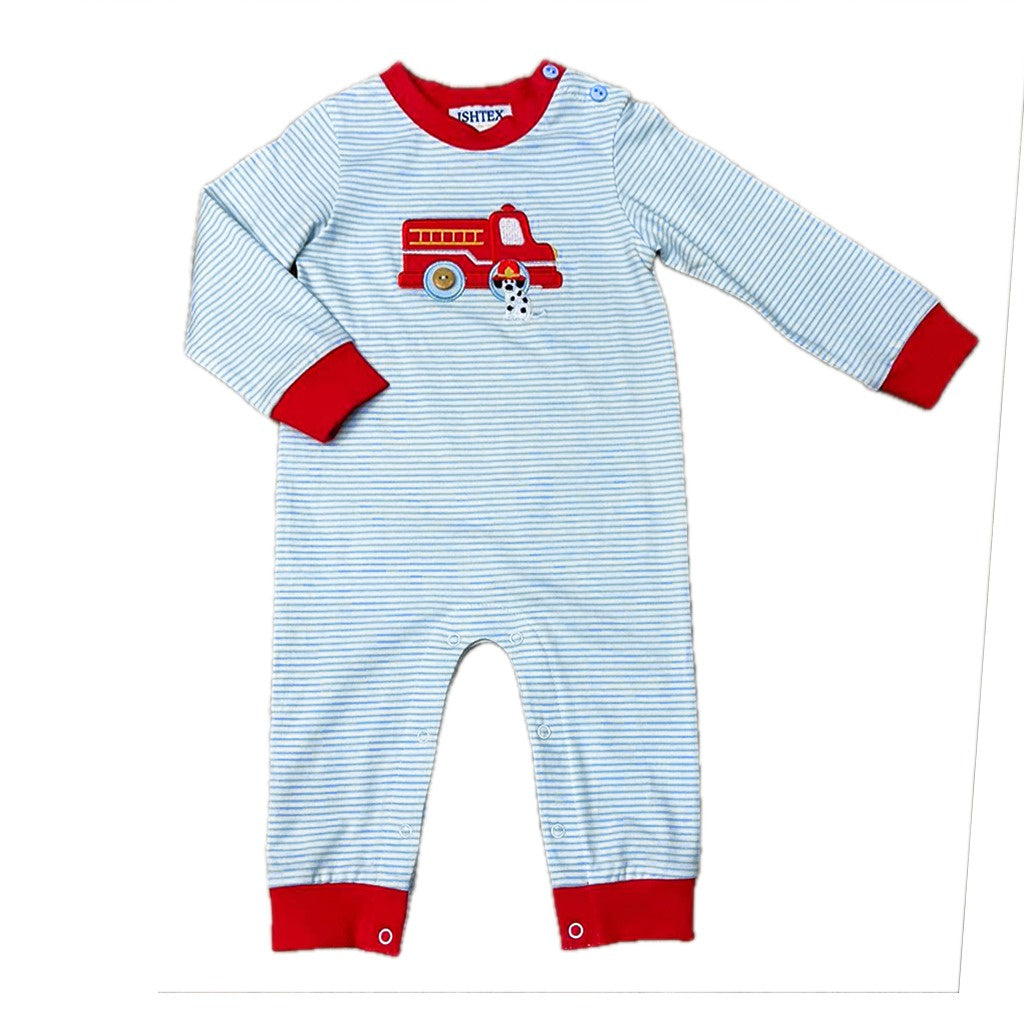 Ishtex Fire Engine Boy's Romper 5F096 5208